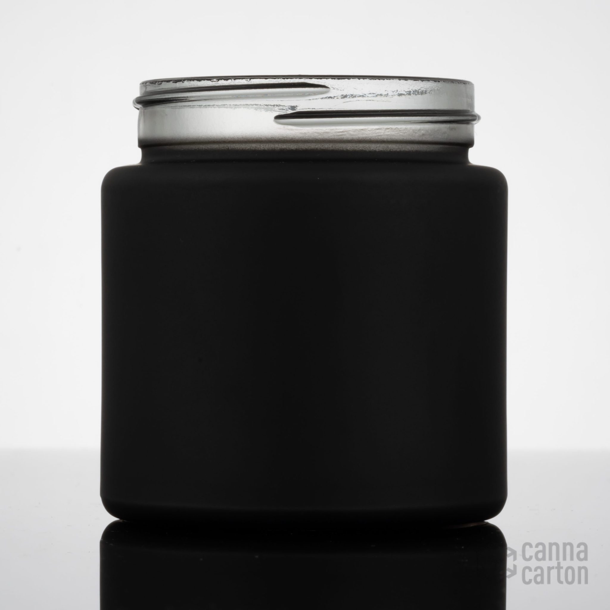 30 dram Straight Sided Glass Jar - Matte Black | CannaCarton LLC