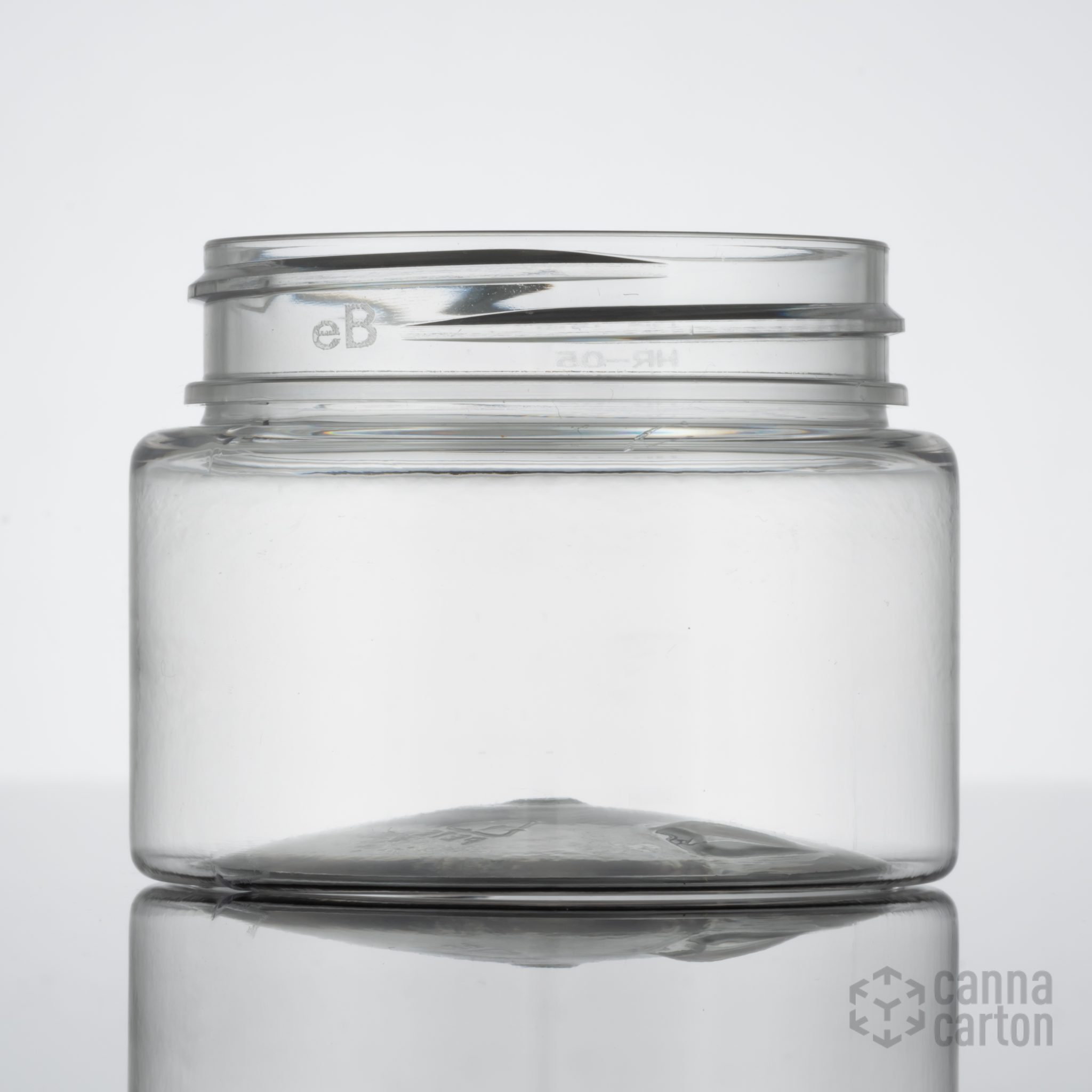 20 dram Straight Sided Plastic Jar - Clear | CannaCarton LLC