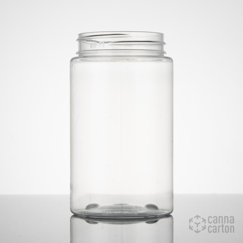60 dram Straight Sided Plastic Jar - Clear | CannaCarton LLC