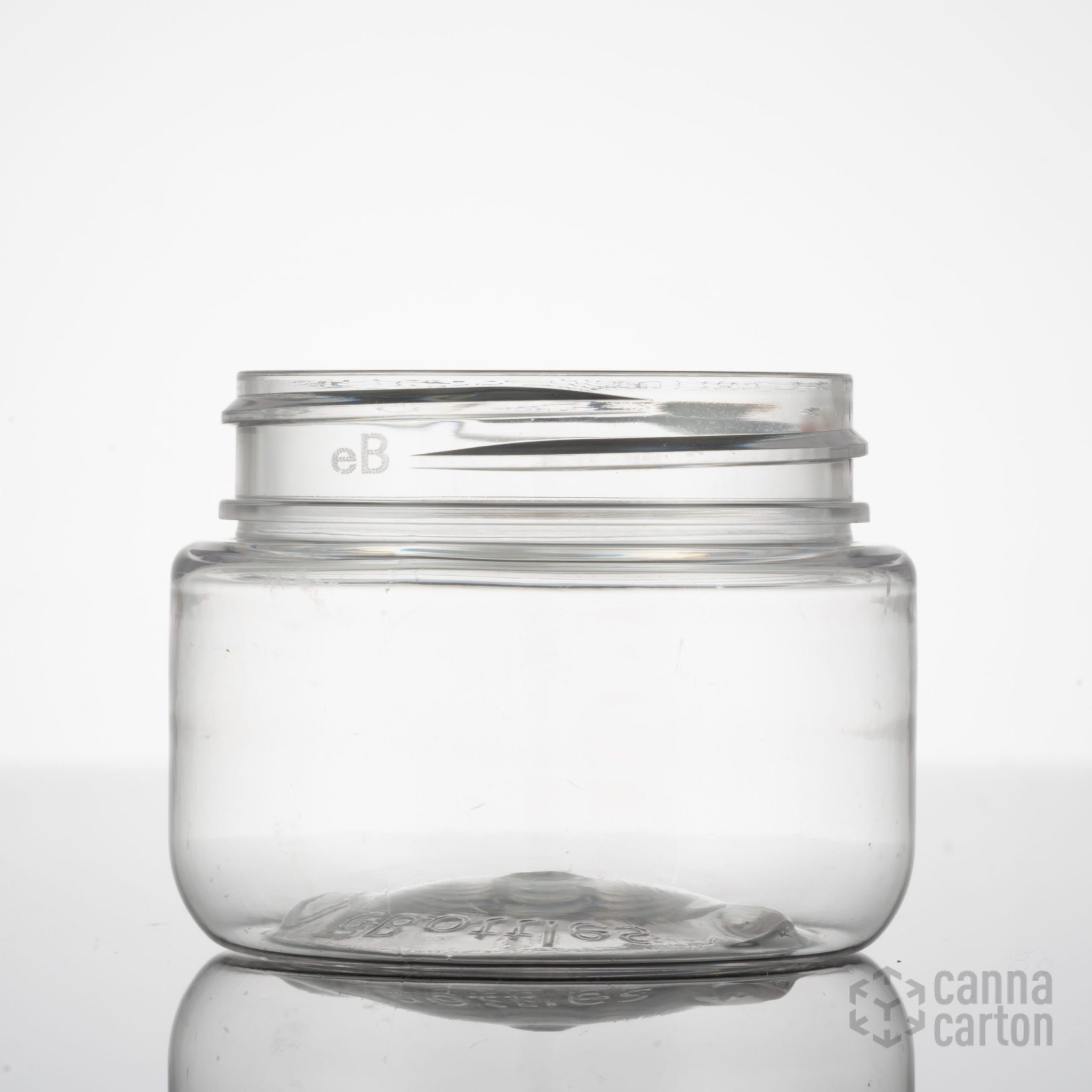 20 dram Round Bottom Plastic Jar - Clear | CannaCarton LLC