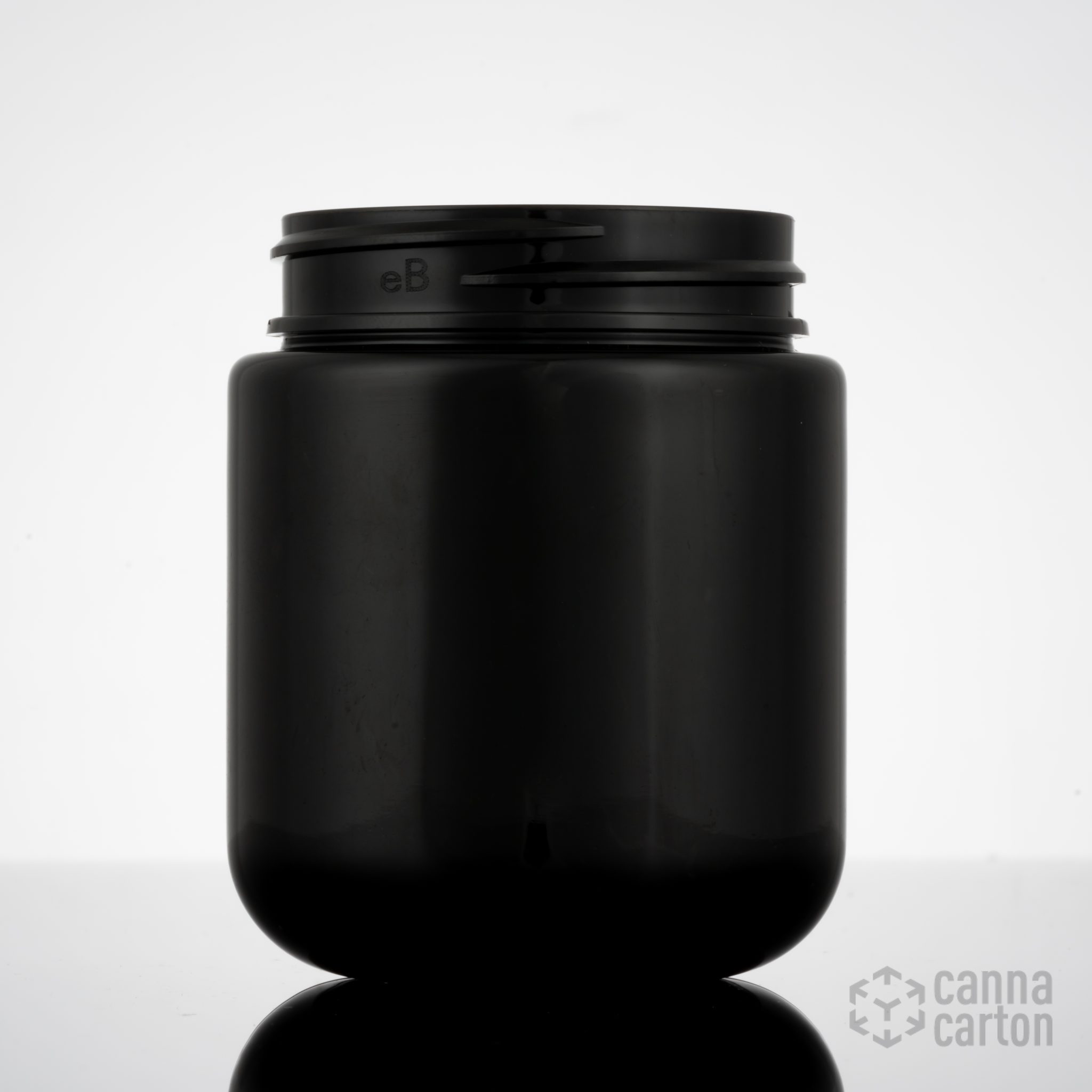 40 dram Round Bottom Plastic Jar - Black | CannaCarton LLC